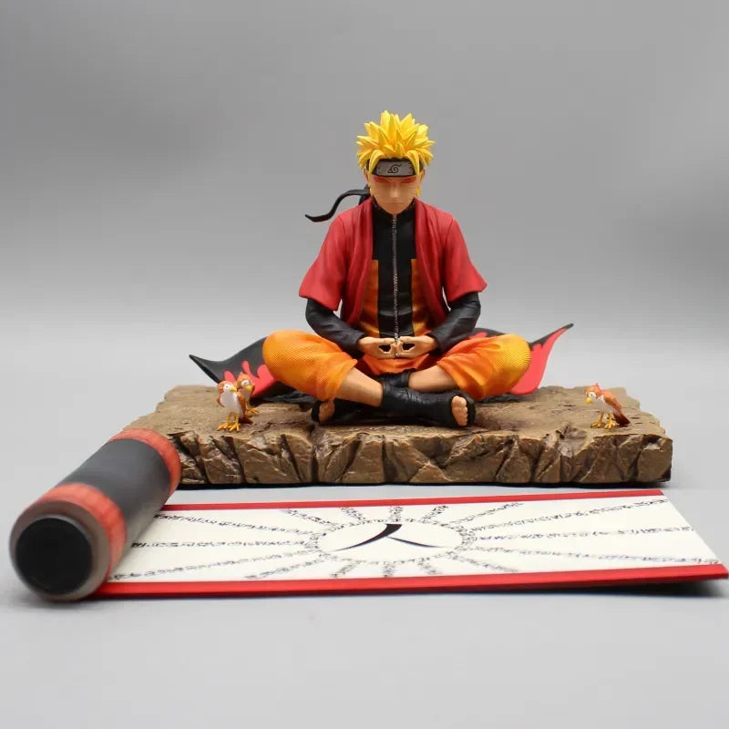 Naruto Sage Mode Statue – Meditation Pose with Scroll & Toads